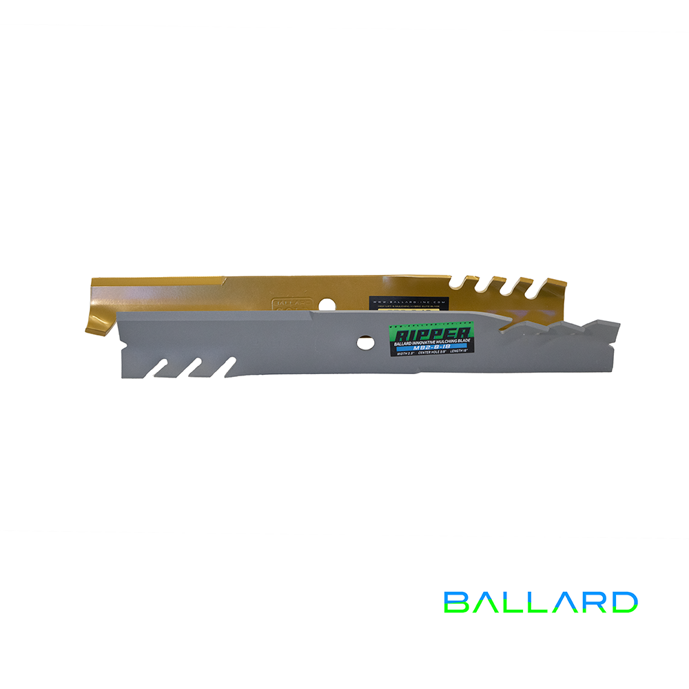 MULCHING Mower Blades: 16 1/2" Long, 15/16" Center Hole, 2.5" Wide ...