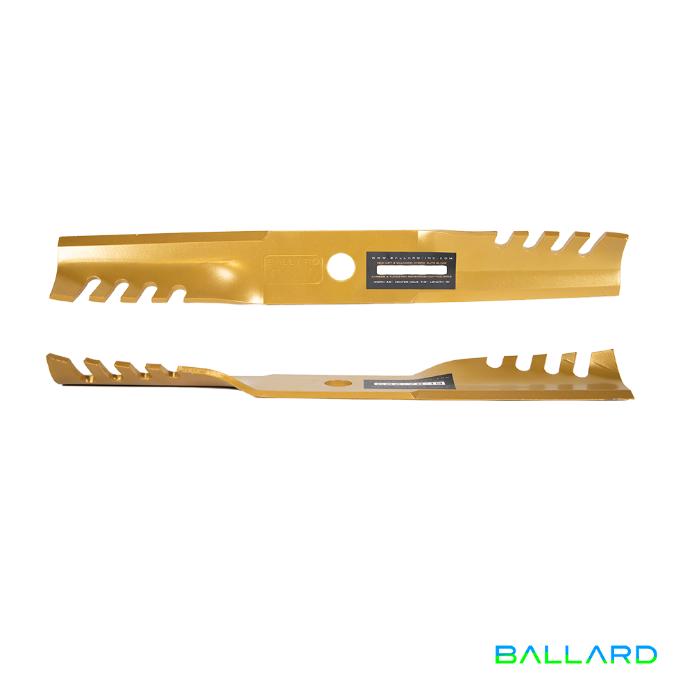 GOLD Hybrid Mower Blades: 18" Long, 2.5" Wide, 15/16" Center Hole ...