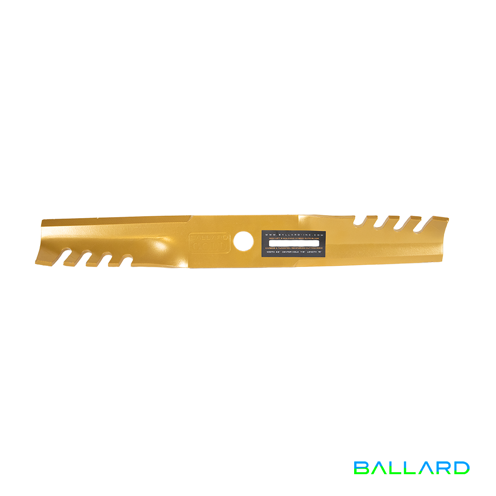 GOLD Hybrid Mower Blades: 18" Long, 2.5" Wide, 15/16" Center Hole ...