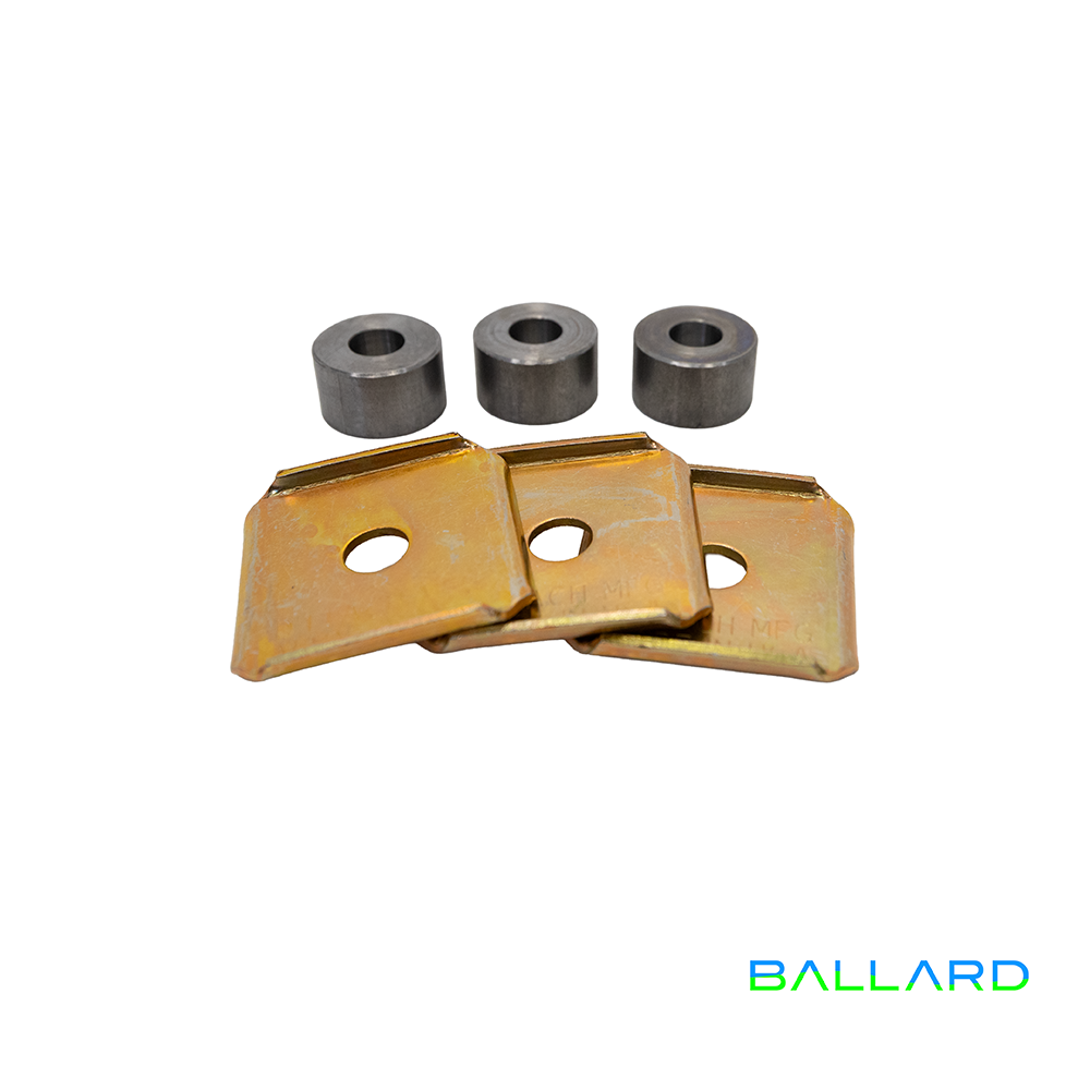 MULCHING Mower Blades: 16 1/4" Long, 5/8" Center Hole, 2.5" Wide (Three ...