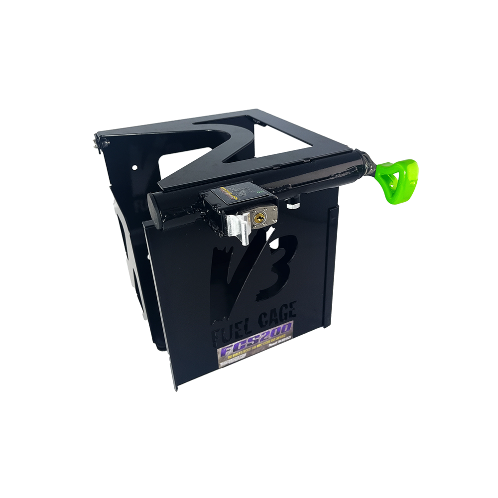 Fuel Cage | Lockable Gas Can Holder for Trailers - 2.5/5 Gallon